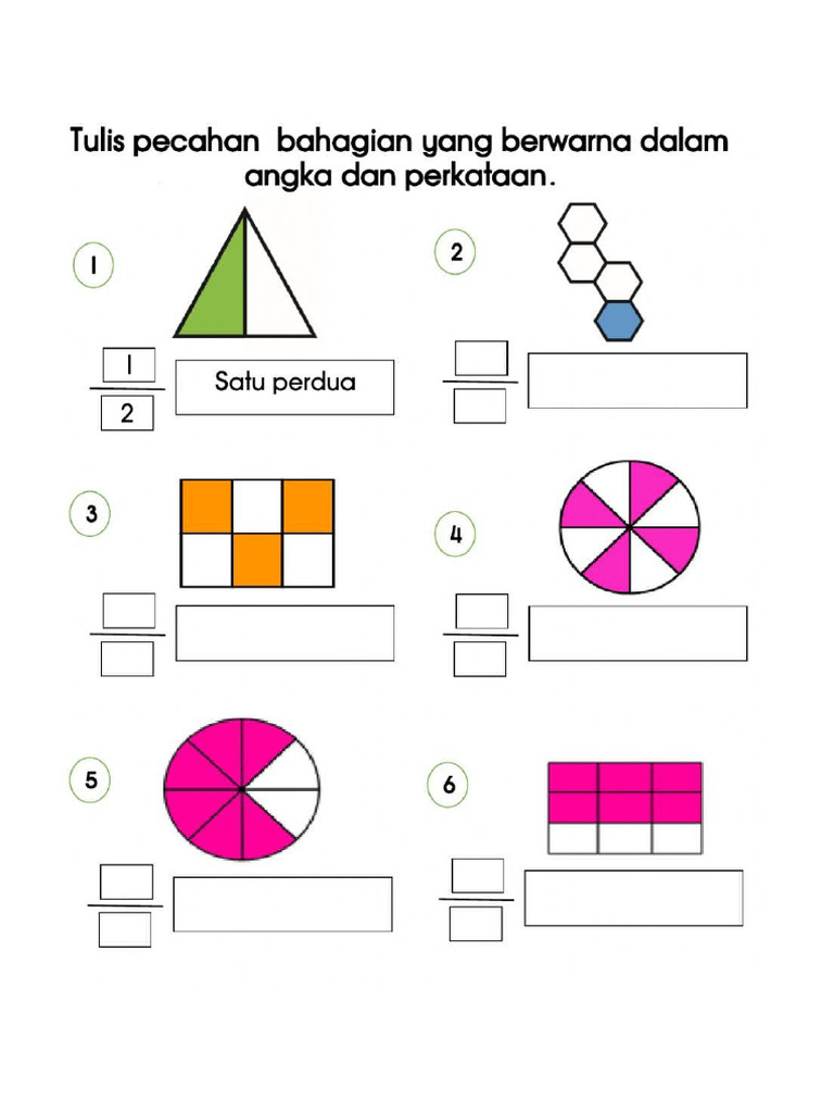 LATIHAN TULIS PECAHAN | PDF