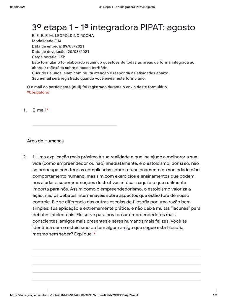 3etapa - Integradora Agosto | PDF