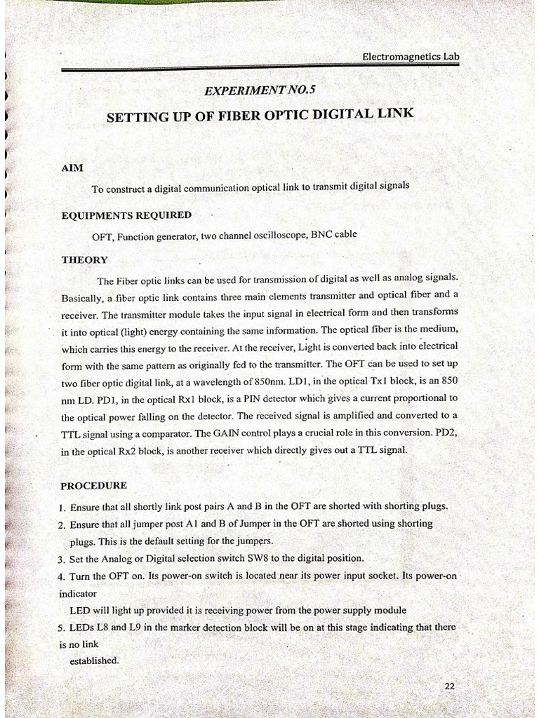 EMT lab optical | PDF
