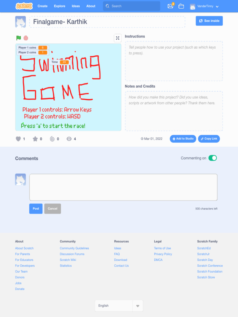 Finalgame- Karthik on Scratch 2 | PDF | Cyberspace | World Wide Web