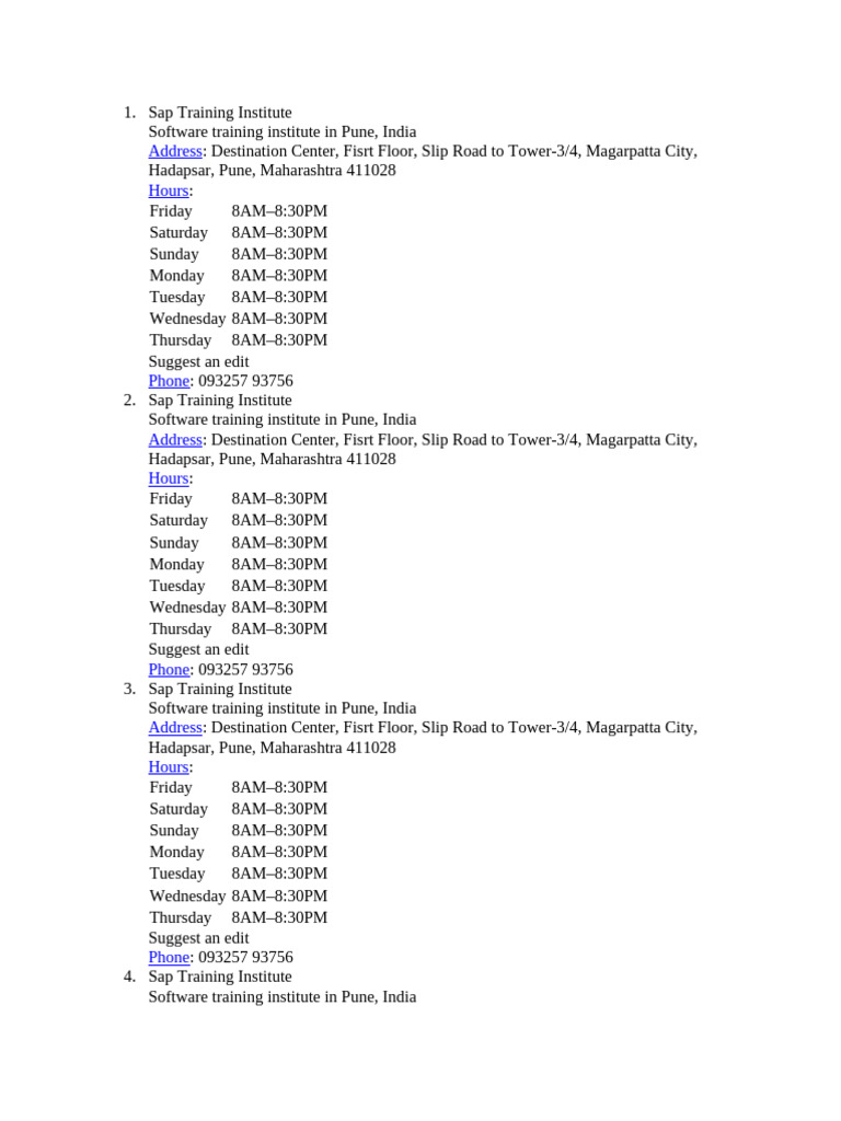 Sap Training Institute | PDF | Language Arts & Discipline | Computers