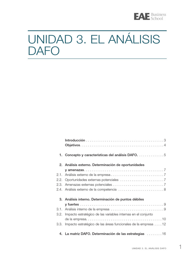 2_EAE_El_analisis_DAFO | PDF | Análisis FODA | Business