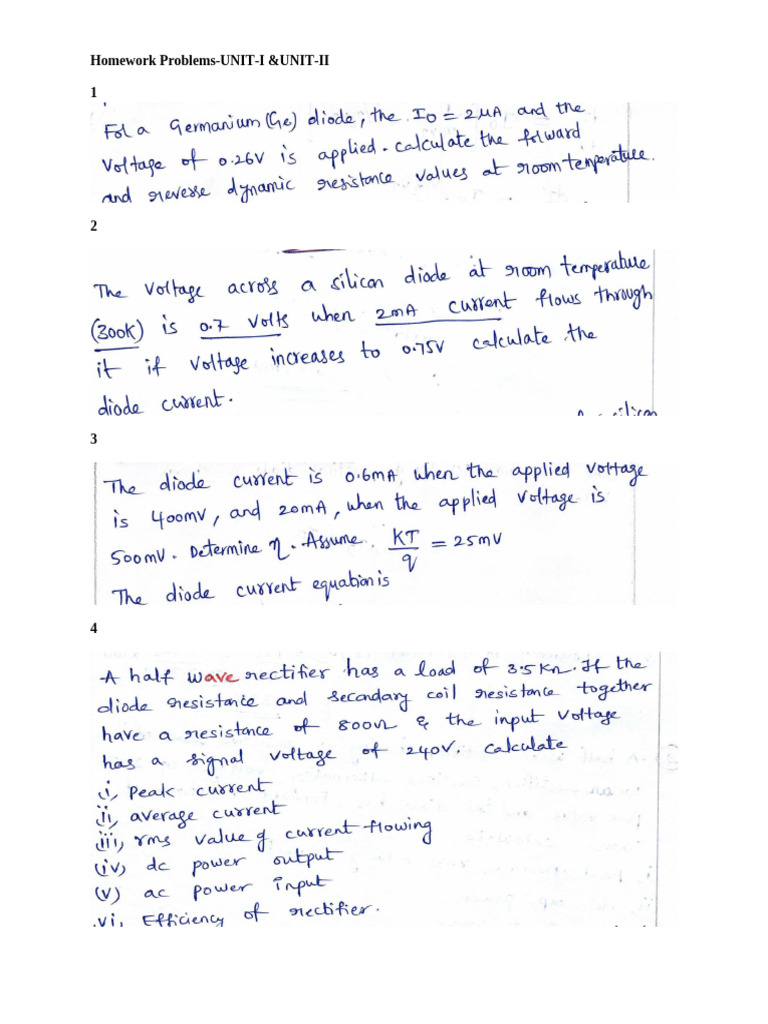 EDC-Homework Problems | PDF