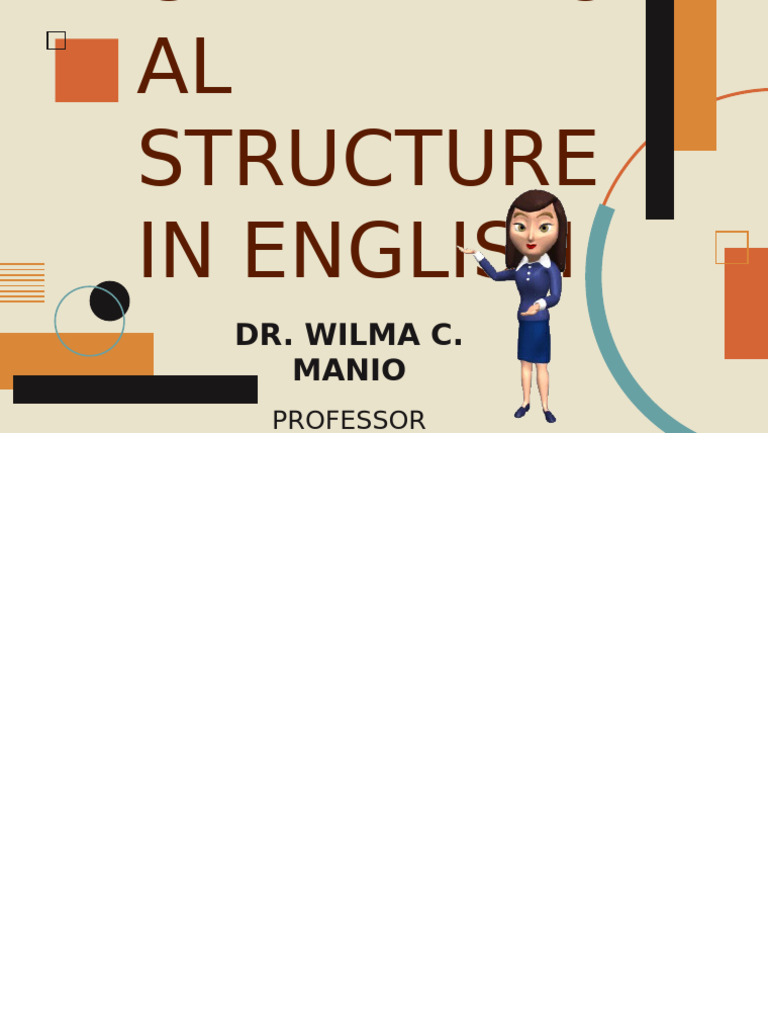 Grammatical Structure in English Maam Manio Pic | PDF | Part Of Speech ...