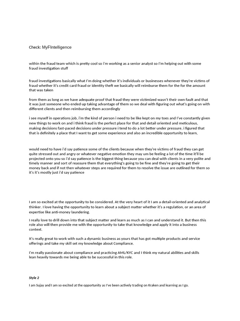 Interview questions | PDF | Regulatory Compliance | Knowledge