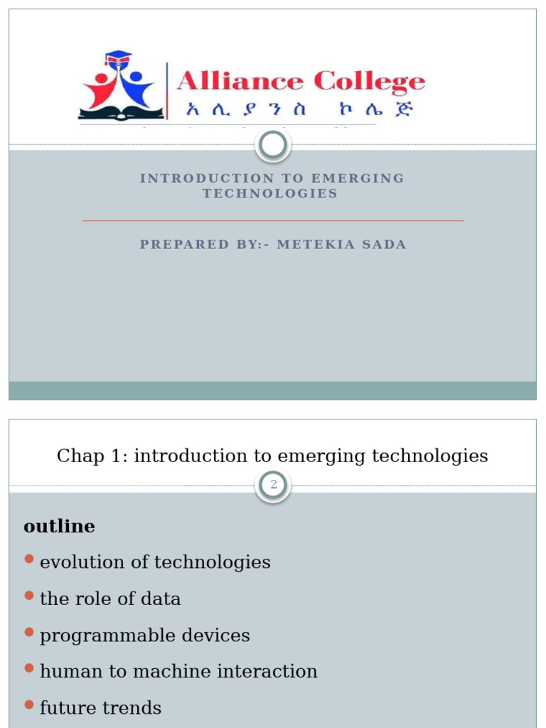 Chapter 1 - Emerging Technologies | PDF | Human–Computer Interaction | User Interface