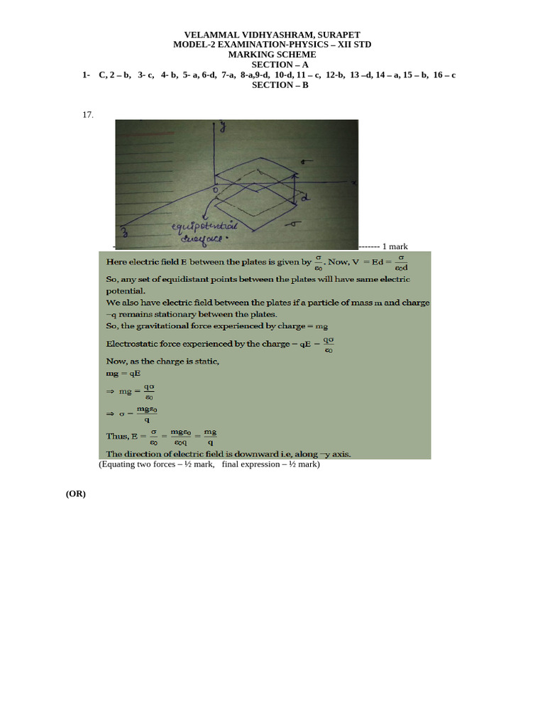 g12 Model 2 Physics Ms | PDF | Theoretical Physics | Mechanics