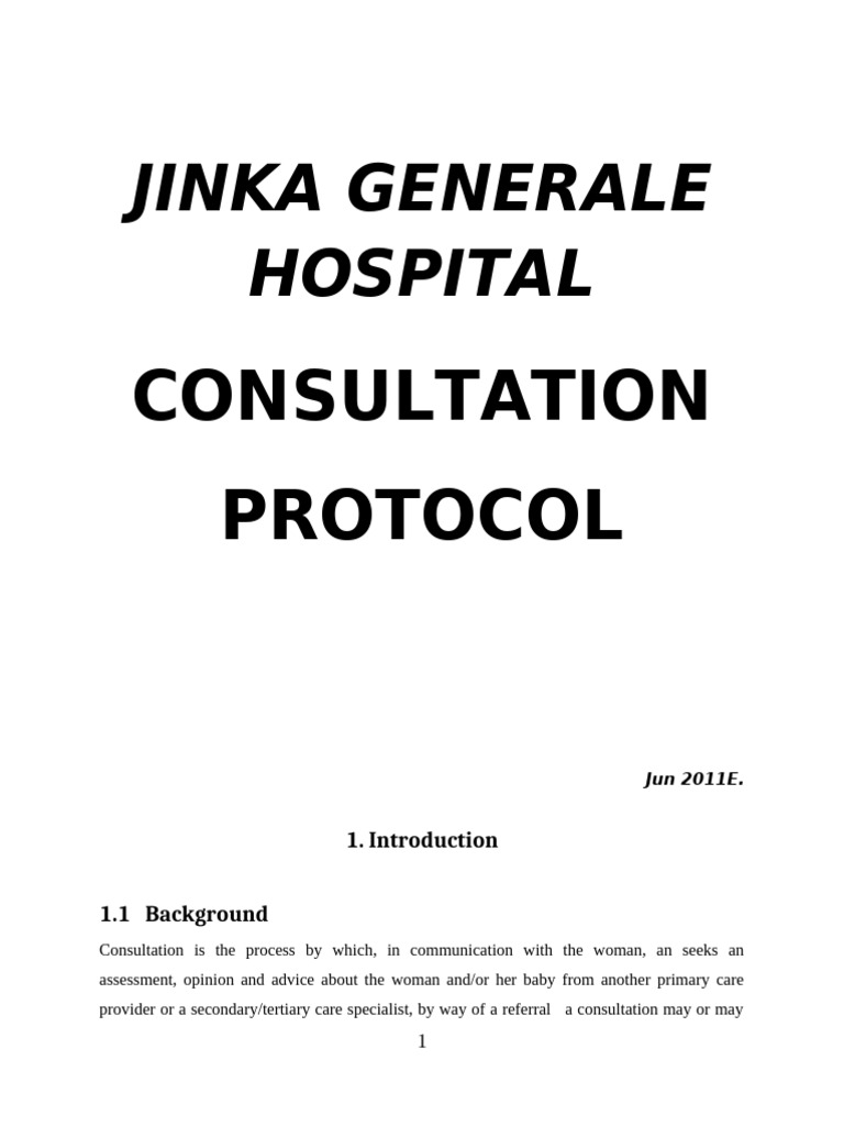 Consltation Protcol | PDF | Midwife | Midwifery