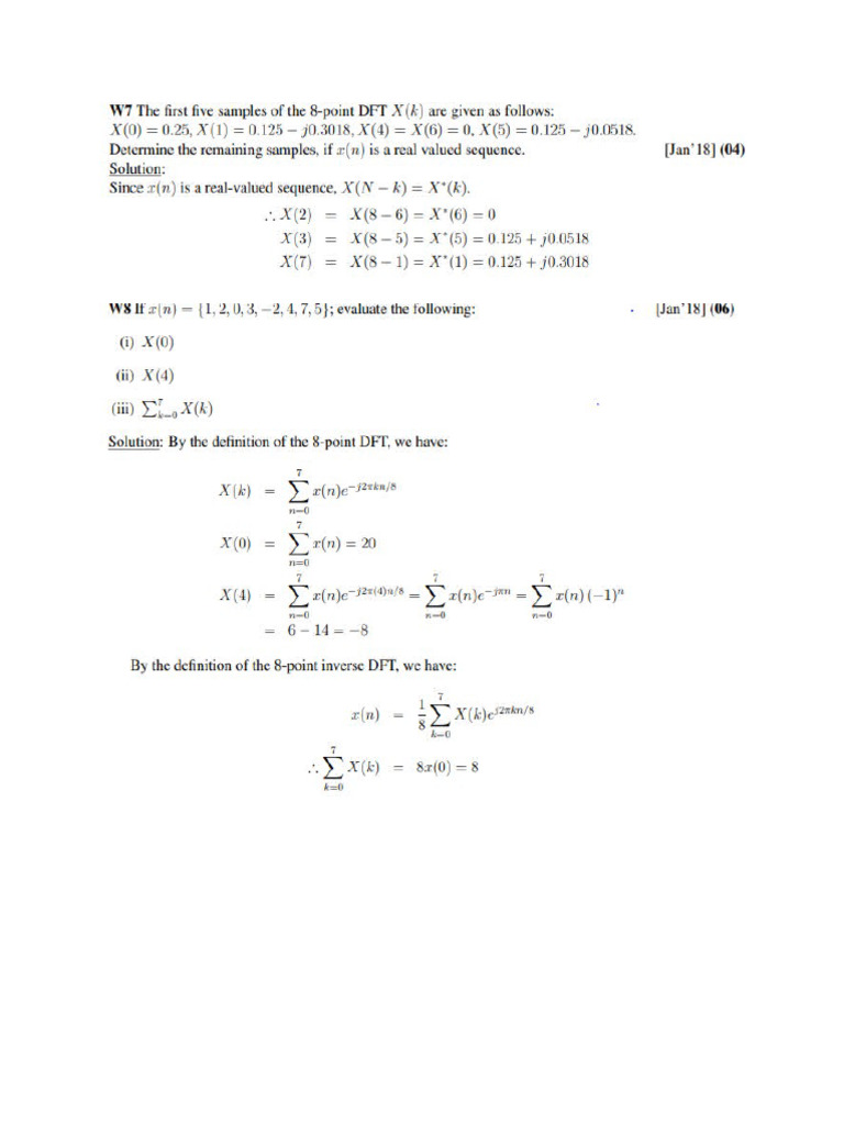 Prob On Unit 1 and 2 New | PDF | Discrete Fourier Transform | Fast Fourier Transform
