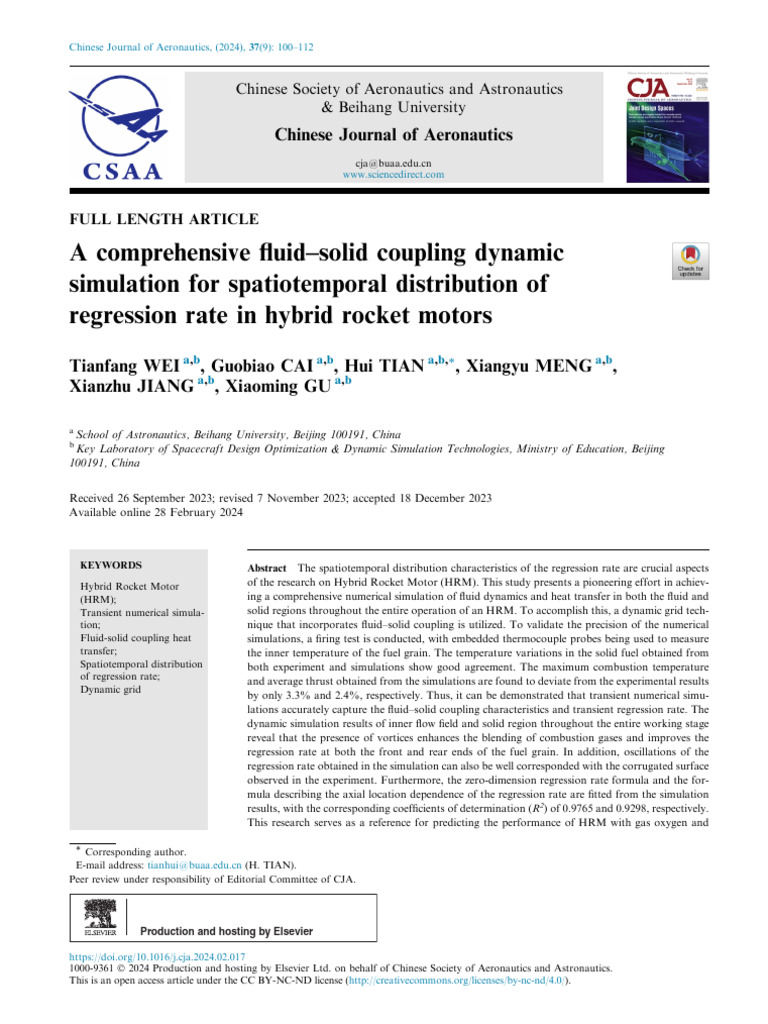 A Comprehensive Fluid-Solid Coupling Dynamic | PDF | Combustion | Gases