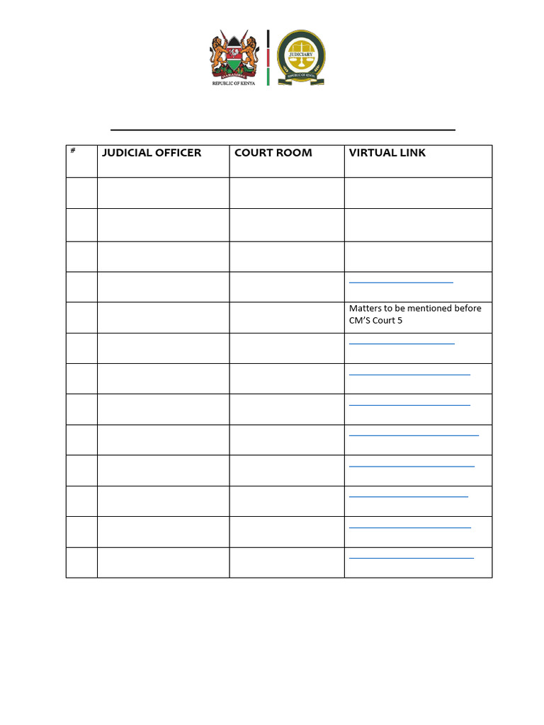 Kakamega Law Courts Virtual Links 2024 | PDF | Law