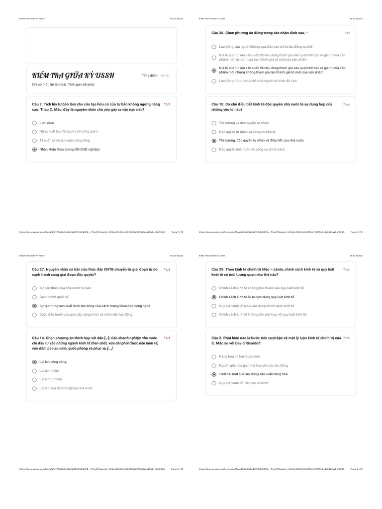 Kiểm Tra Giữa Kỳ Ussh | PDF