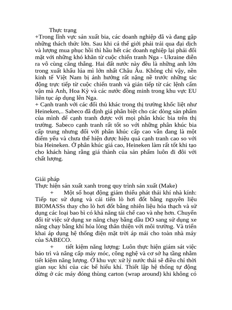 TH C TR NG SABECO | PDF