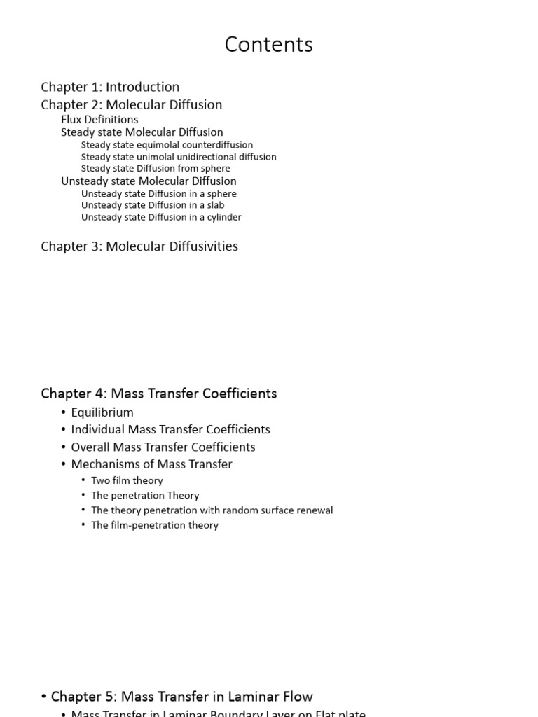 chapter2-1 | PDF | Diffusion | Laminar Flow