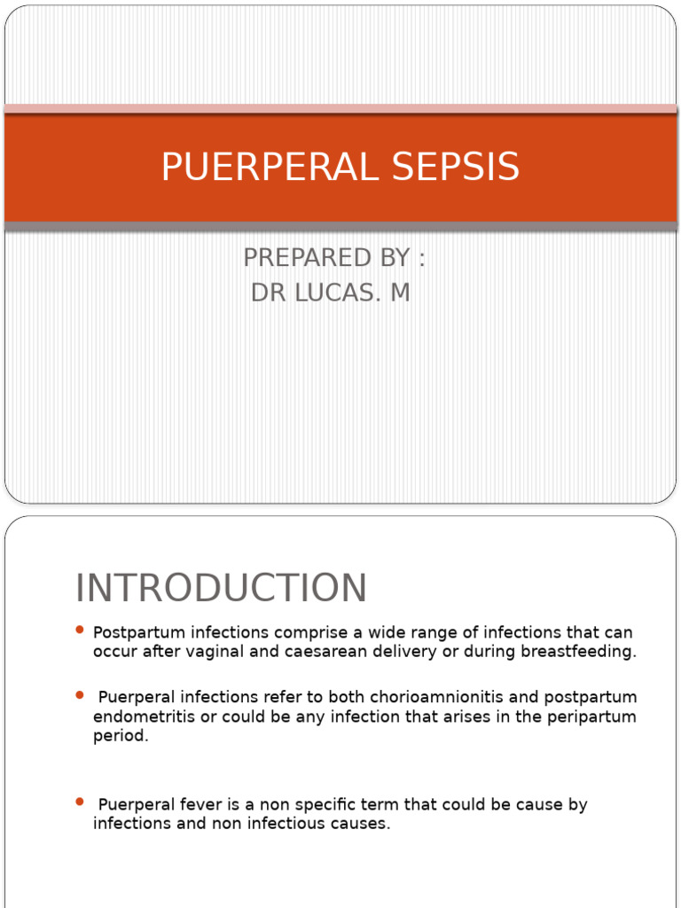 PUERPERAL SEPSIS | PDF | Childbirth | Postpartum Period
