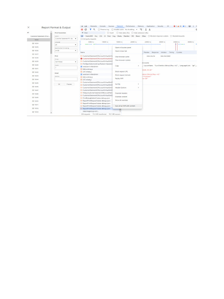 Save all as HAR | PDF