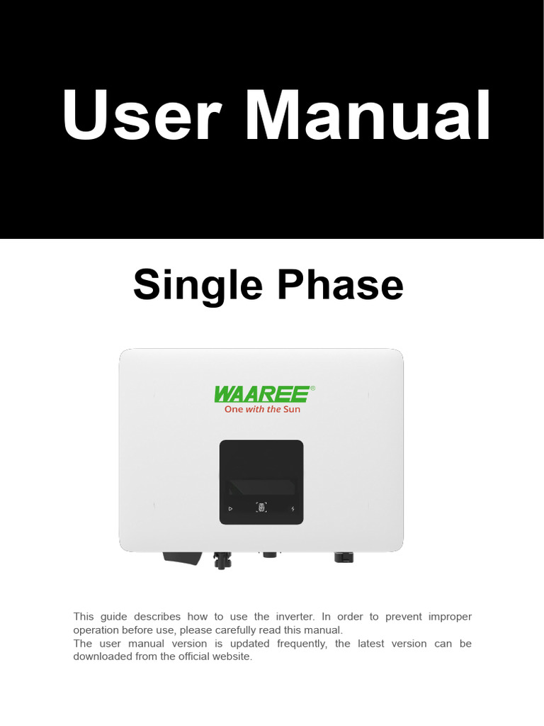 Waaree W1-0.7KW - W1-3.3kW Inverter | PDF | Power Inverter | Direct Current
