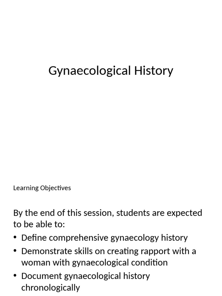Gynaecological History 2 | PDF | Menstruation | Menstrual Cycle