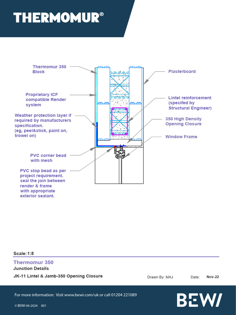 BEWI Lintel Jamb 350 Opening Closure | PDF | Building Engineering ...