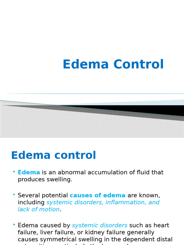 Edema Control | PDF | Edema | Inflammation