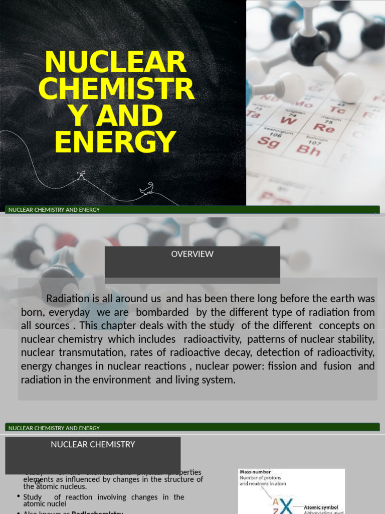 Week 10 Nuclear Chemistry | PDF | Nuclear Physics | Radioactive Decay