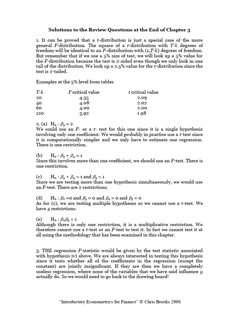 Chapter3 Solutions | PDF | Errors And Residuals | Coefficient Of Determination
