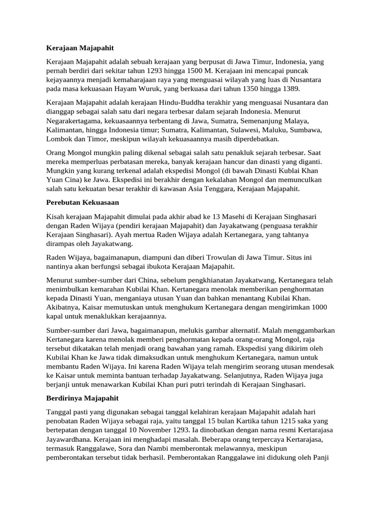 Kerajaan Majapahit | PDF