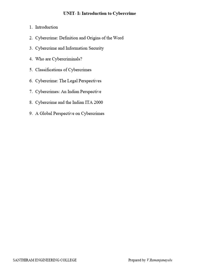 CS UNIT-1 | PDF | Spamming | Cybercrime