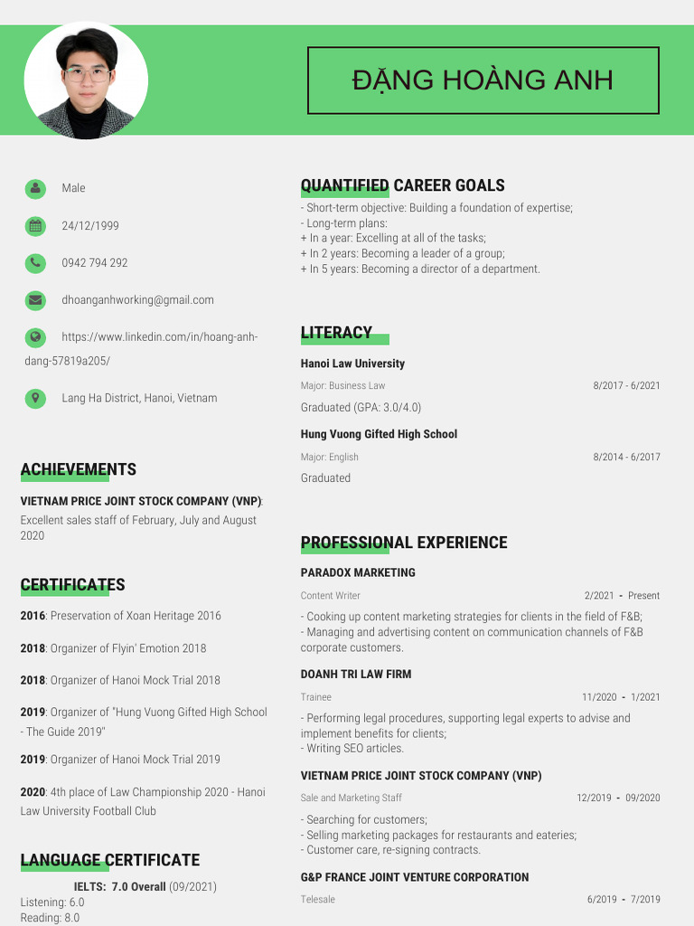 DANG-HOANG-ANH | PDF | Marketing