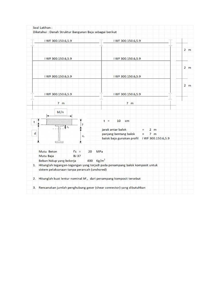 Soal Latihan Balok Komposit | PDF