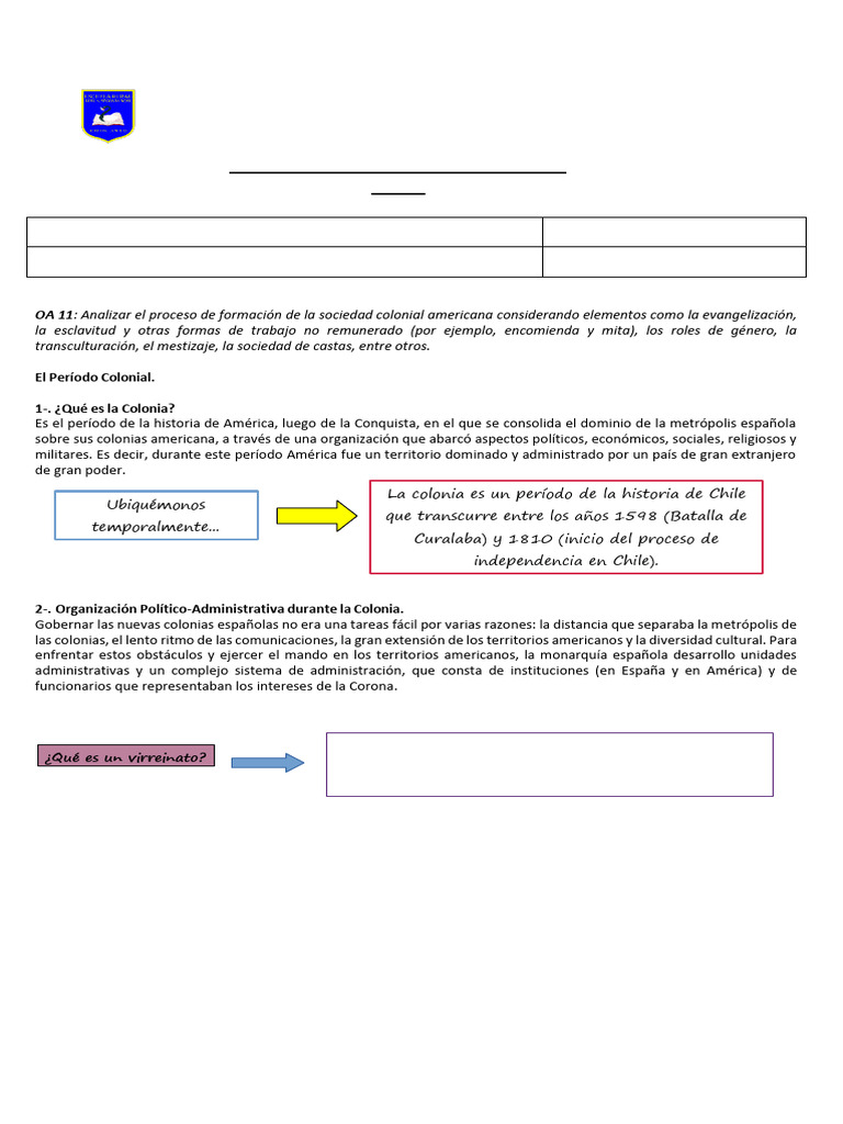OA 11 HISTORIA 8° | PDF | Nueva españa | Imperio español