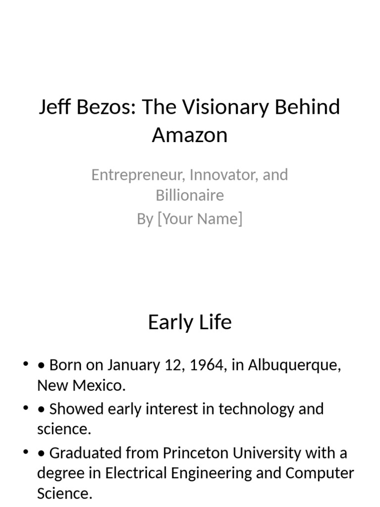 Jeff Bezos Presentation | PDF