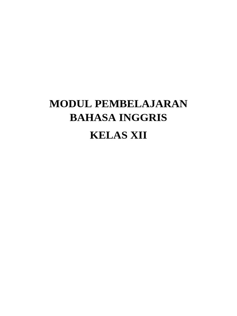 Modul Pembelajaran Bahasa Inggris Aplication Letter | PDF | Writing