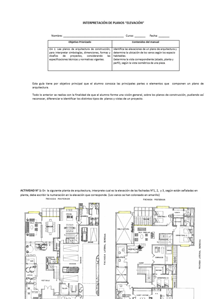 Guia-N°3 Nterpretación-De-Planos-Elevación | PDF | Arte | Informática