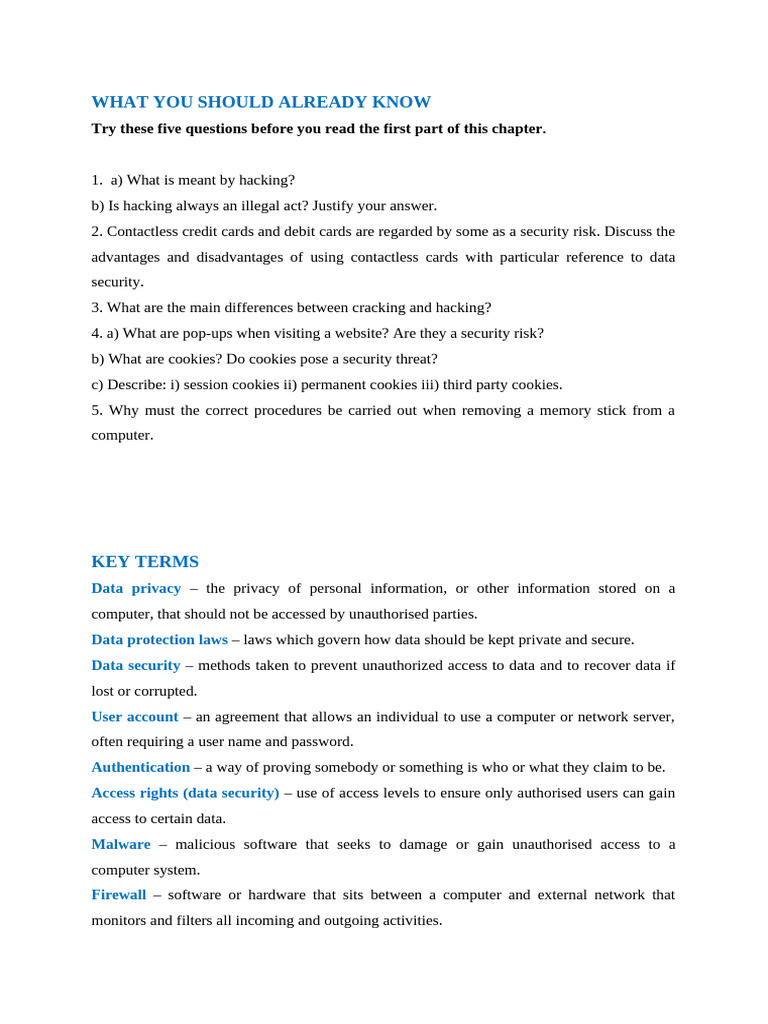 Security, Privacy, and Data Integrity | PDF | Malware | Computer Virus