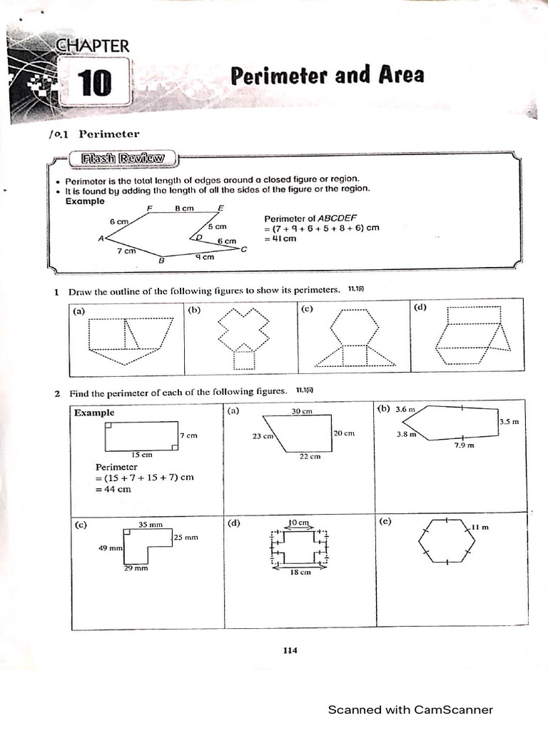 F1-Chapter 10-Perimeter and Area | PDF