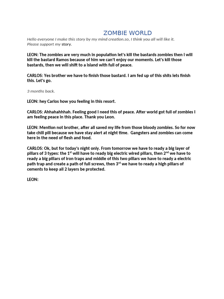 ZOMBIE WORLD | PDF