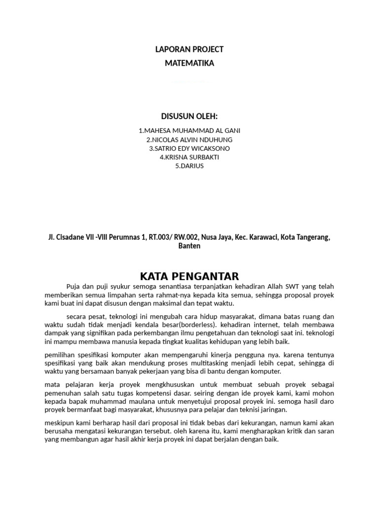 Laporan Project | PDF