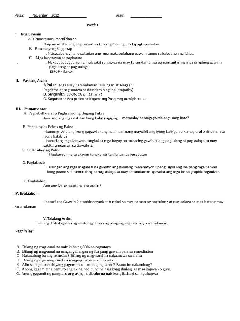 Daily Leon Plan Q2 WK1 Esp | PDF