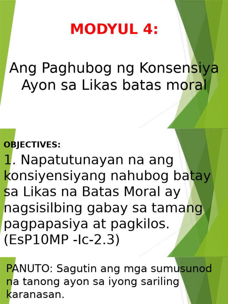 Q1 - Modyul 4 Esp 10 | PDF