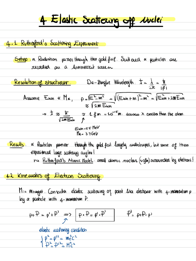 Elastic Scattering Off Nuclei | PDF | Scattering | Atomic Nucleus