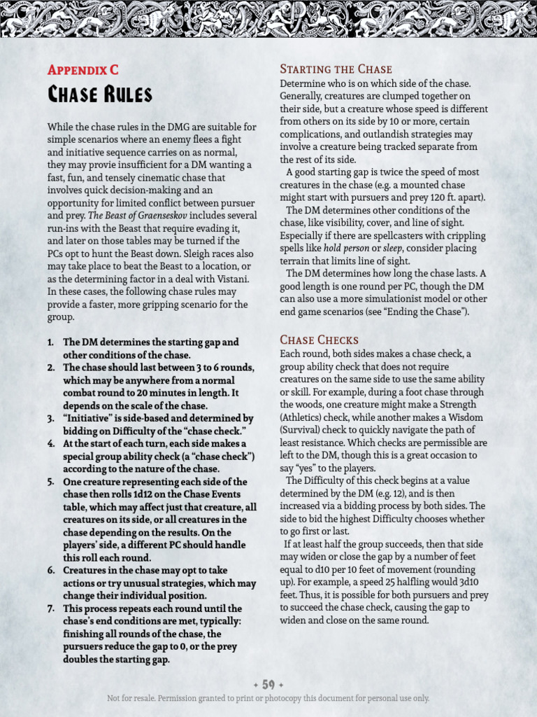 QL - Chase Rules - v0.2 | PDF | Predation