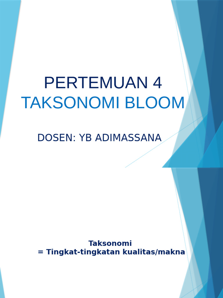 Pertemuan 4 - PPT 3 Spi - Taksonomi Bloom - New | PDF
