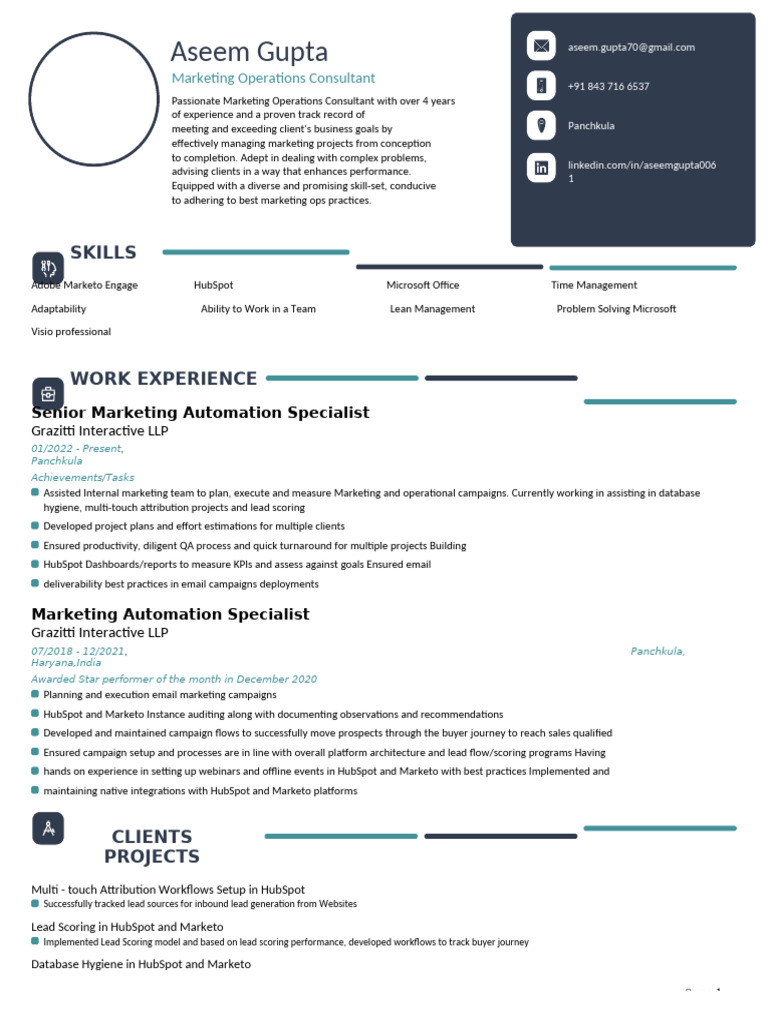 Aseem's Resume Sept27 | PDF | Business | Computing Aseem's Resume Sept27 | PDF | Business | Computing