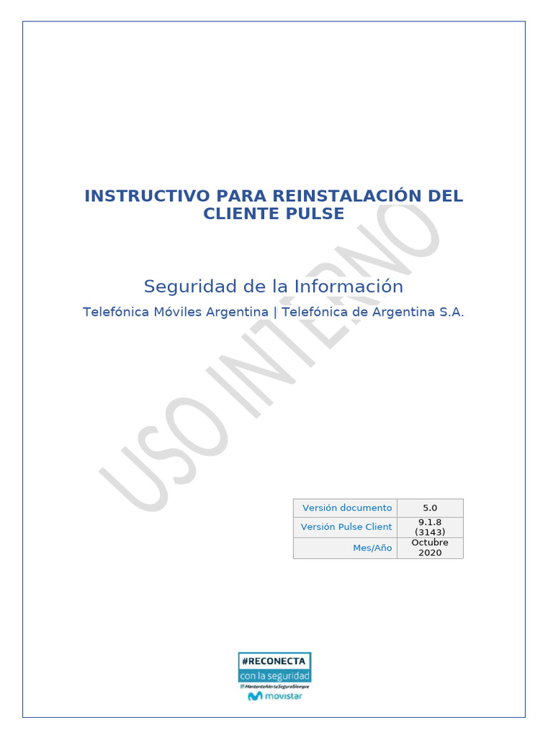 Instructivo Re-Instalación Pulse v5 | PDF | Windows 10 | Arquitectura de Computadores