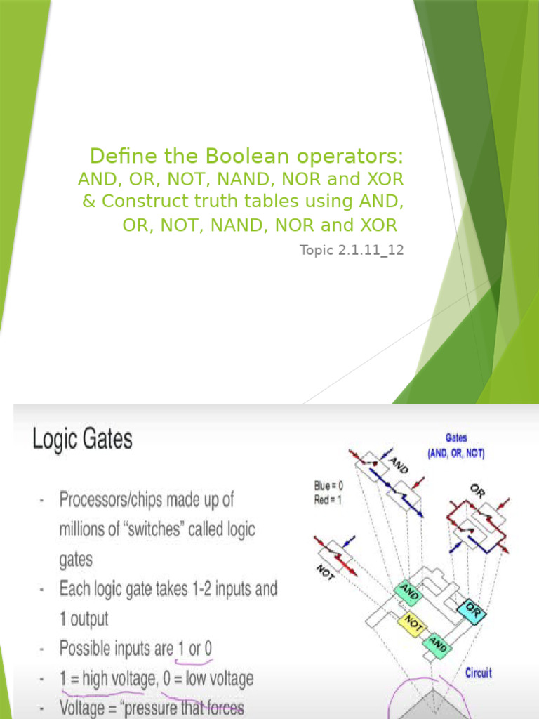 Define The Boolean Operators | PDF | Computers | Technology & Engineering
