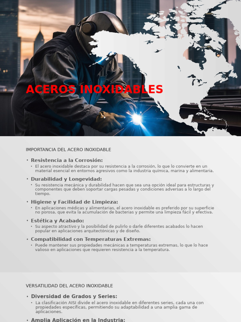 Aceros Inoxidables | PDF | Acero inoxidable | Soldadura