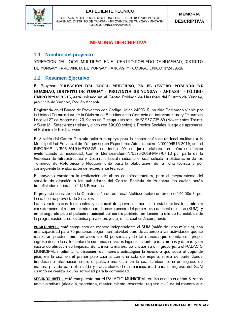 Memoria Descriptiva | PDF | Clima | Precipitación