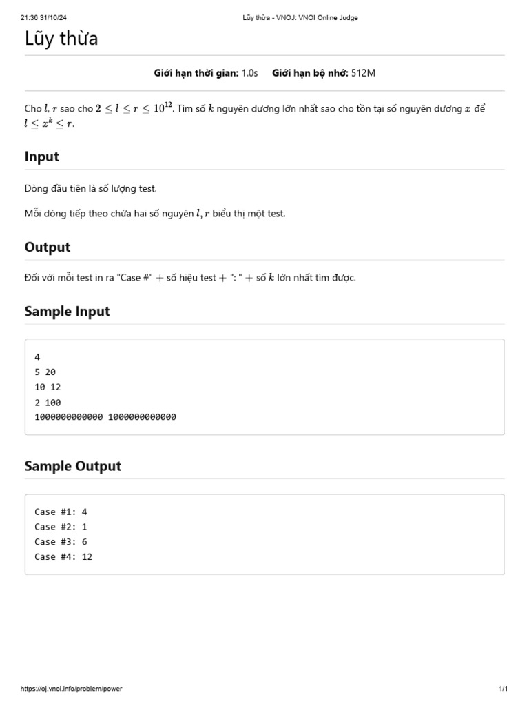 Lũy TH A - VNOJ - VNOI Online Judge | PDF