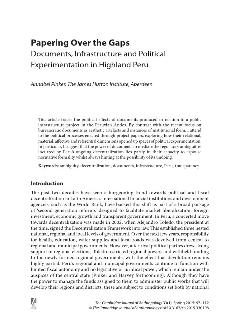 A.Pinker-Papering Over The Gaps-Documents, Infrastructure and Political ...